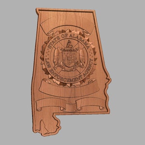 Alabama State Trooper Badge - - STL Format - 3d CNC- Digital File ...