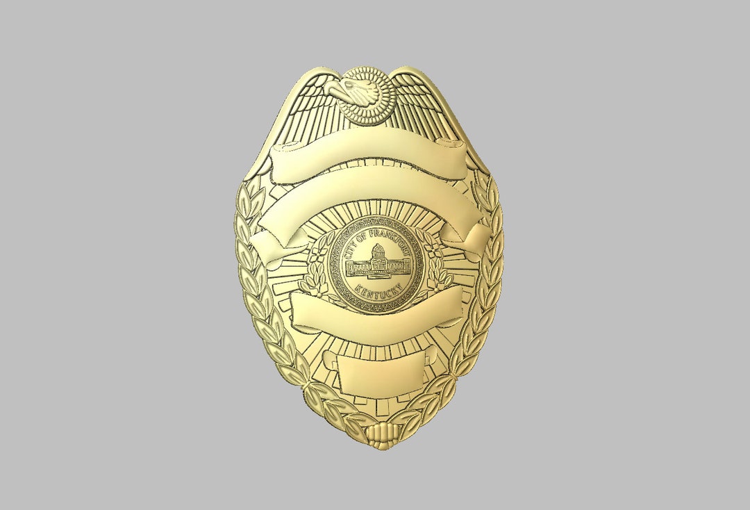 3d File CNC Model - Police - Frankfort Kentucky Police Badge- Digital ... 3d File CNC Model - Police - Frankfort Kentucky Police Badge- Digital ...