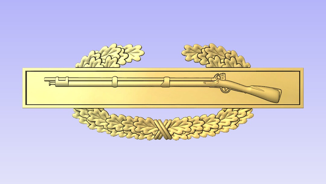 3d File CNC Model - Combat and Expert Infantry Badges - Digital File ...