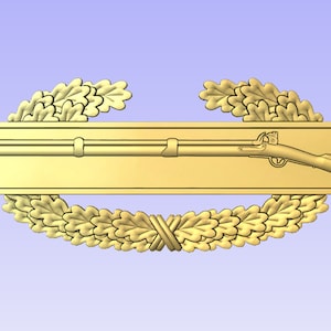 3d File CNC Model - Combat and Expert Infantry Badges - Digital File ...