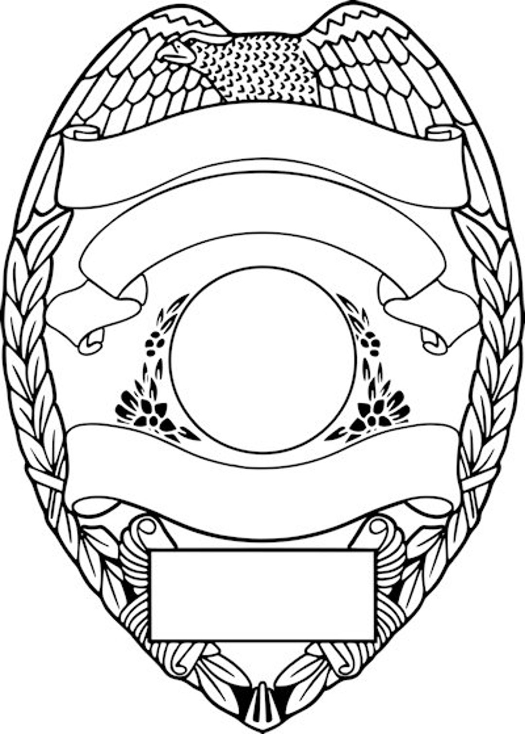 Eagle on Top Badge Vector DXF, AI and SVG File - Digital File - Cricut Users See Note in ...