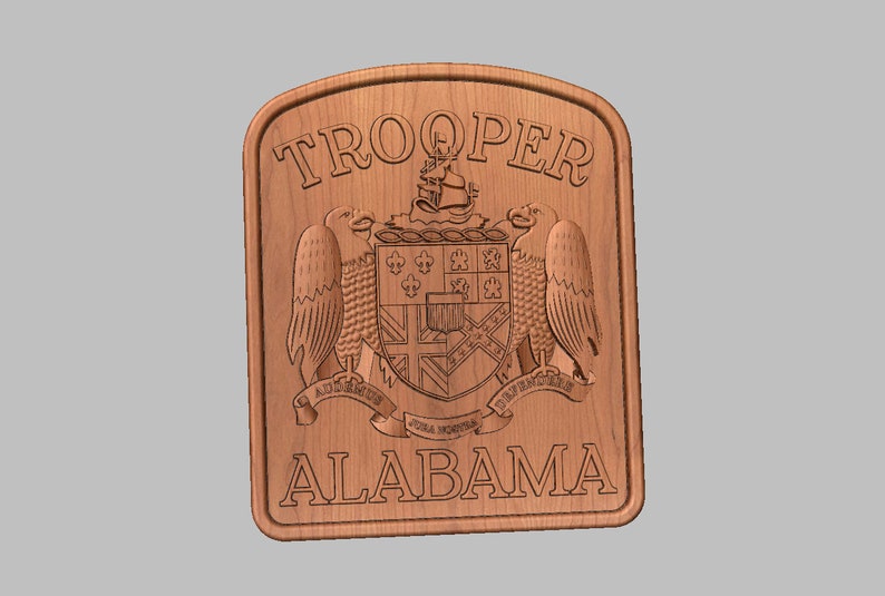 3d File CNC Model Alabama State Police Patch Digital File - Etsy