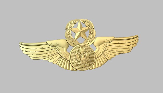 3d file CNC model AF Master Crew Wings | Etsy