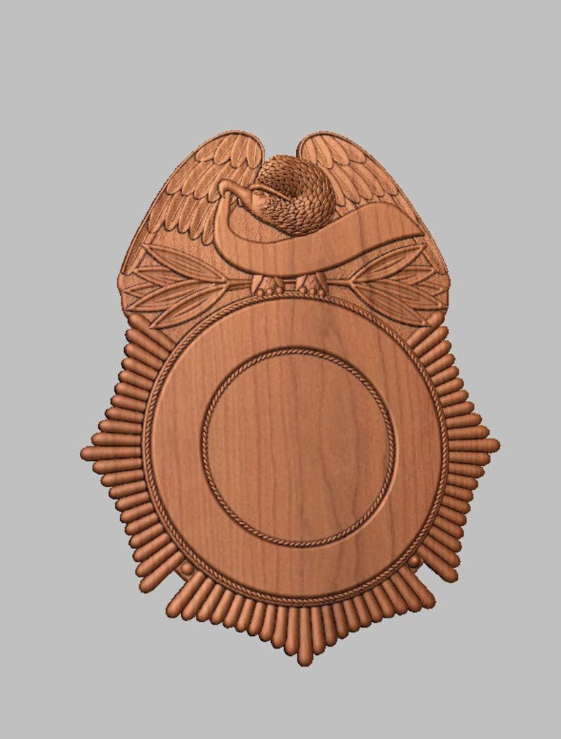 3d File CNC Model Police Fire Badge Type 62 Digital File - Etsy