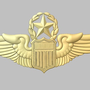 3d File CNC Model - AF Aviator Master Wings- Digital File Download ...
