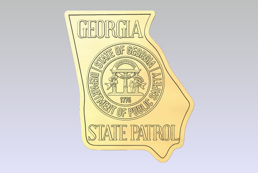 3d File CNC Model - Georgia State Patrol Patch Model- Digital File ...