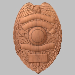 3d File CNC Model - Police - Badge Type 61- Digital File Download - Not ...