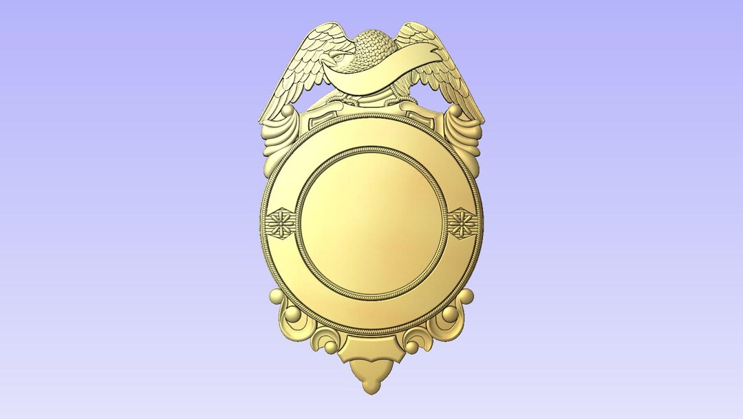 3d File CNC Model - Badge Type 101 - Digital File Download - Not a ...