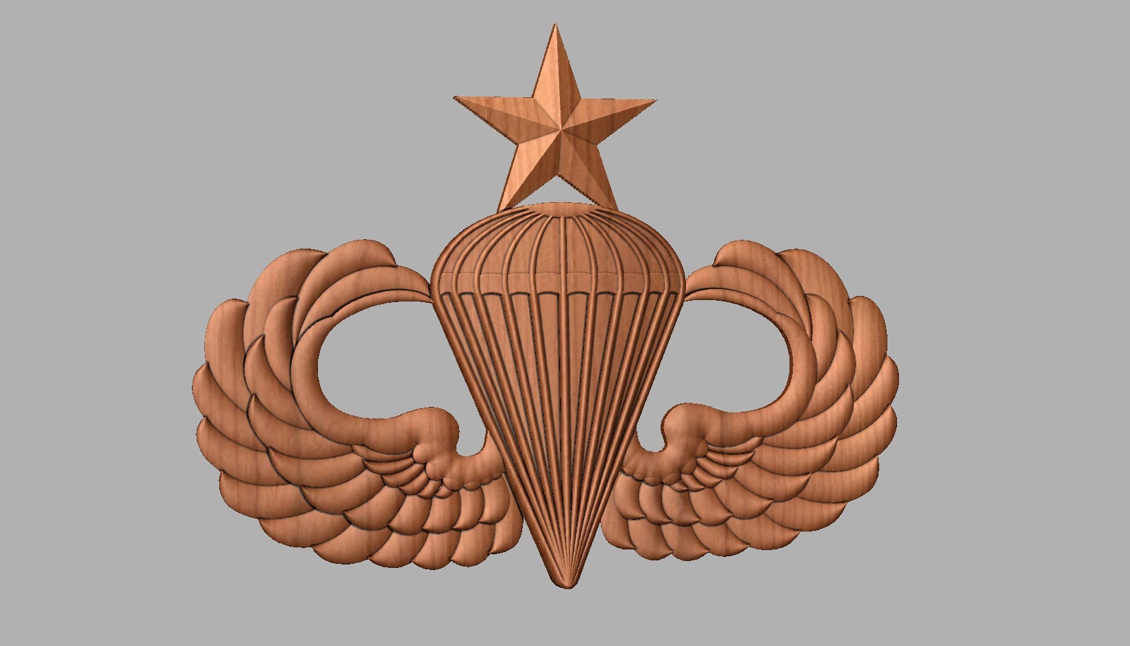 3d File CNC Model senior Airborne Wings Digital File - Etsy