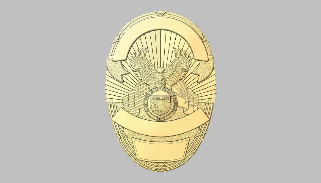 Mesa Arizona Blank Police Badge - 3d File CNC Model - Police - Can Add ...