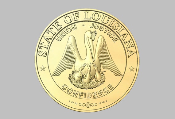 Louisiana State Seal STL Format 3d CNC Digital File - Etsy