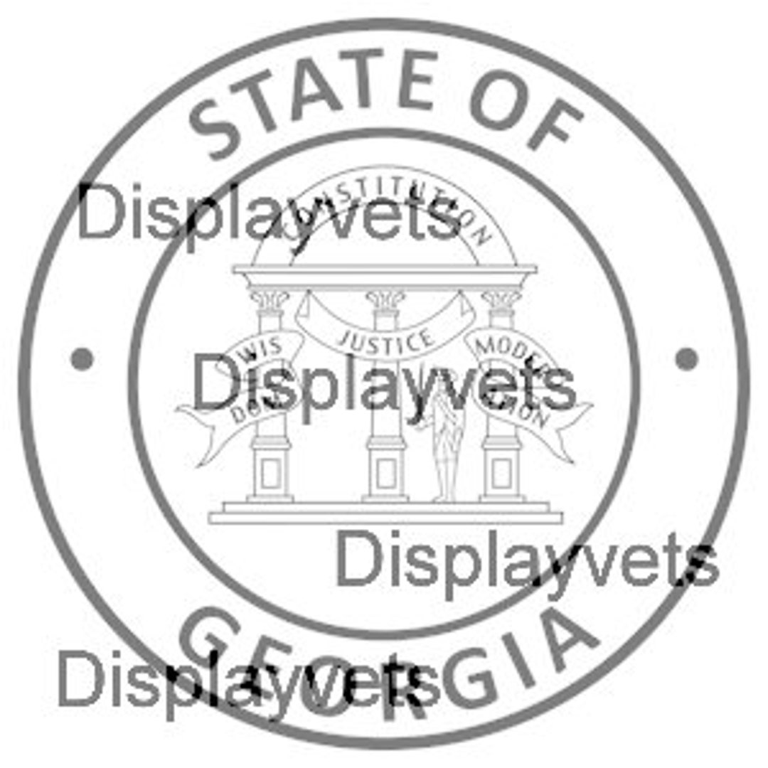 Simple Georgia Center Badge Logo Vector DXF, AI and SVG - Digital File ...