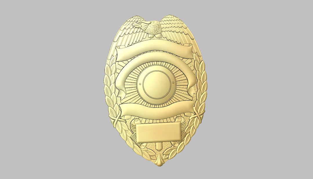 3d File CNC Model - Police - Fire Badge Type 46- Digital File Download ...