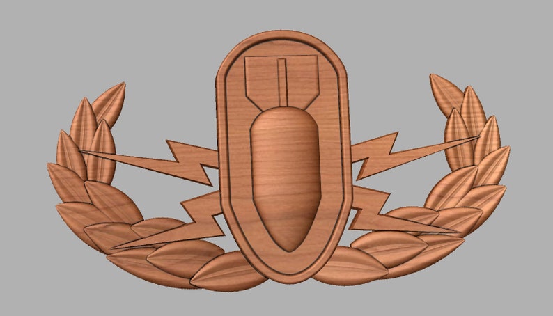 3d file CNC model EOD Basic Badge | Etsy