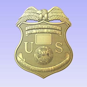 3d File CNC Model - US Army Counterintelligence Badge - Digital File ...