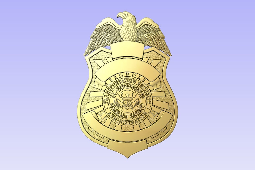 US Customs - Transportation Security Agency Badge (TSA) - 3d File CNC ...