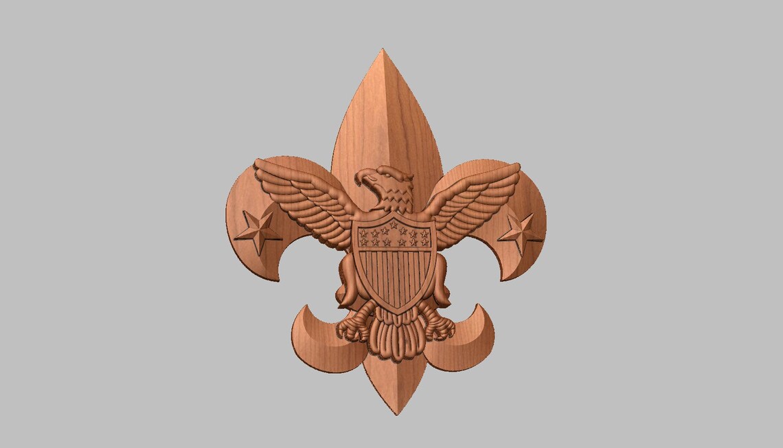 3d File CNC Model -eagle Scout- Digital File Download - Not a Physical ...