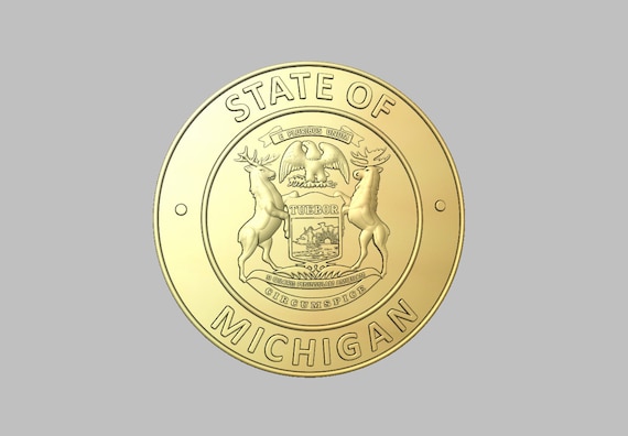Michigan Badge Center Logo STL Format 3d CNC Digital - Etsy