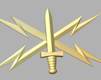 3d File CNC Model Armor Branch Insignia | Etsy