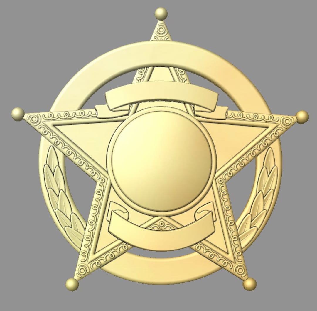 3d File CNC Model - Police - Fire Badge Type 37- Digital File Download ...