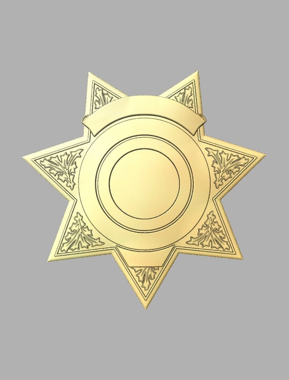 3d File CNC Model Police Fire Badge Type 25 | Etsy