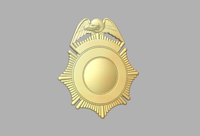 3d File CNC Model - Police - Fire Badge Type 20- Digital File Download ...