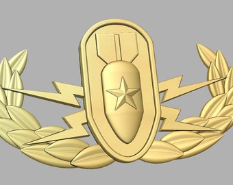 3d file CNC model EOD Basic Badge | Etsy