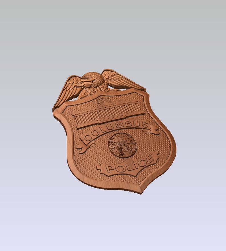 Columbus Police Badge 3d File CNC Model Police | Etsy