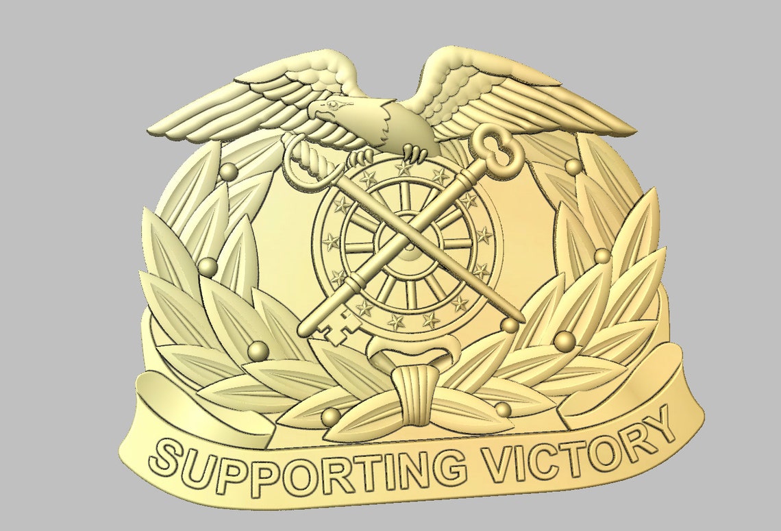 3d File CNC Model quartermaster Regimental Corps Crest - Etsy