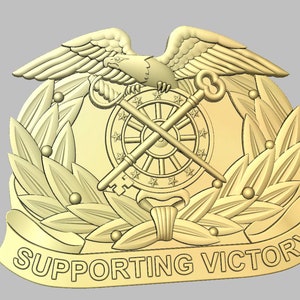3d File CNC Model quartermaster Regimental Corps Crest Digital File ...