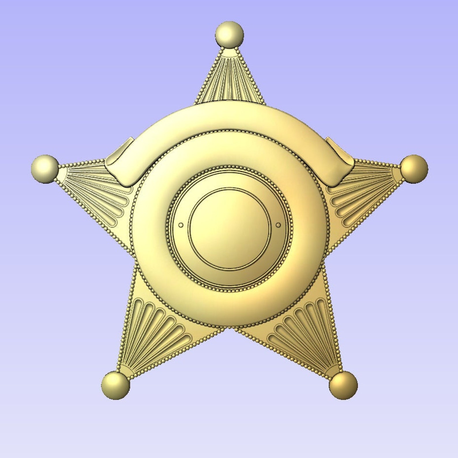Badge Type 79 - 3d File CNC Model - Police- Digital File Download - Not ...