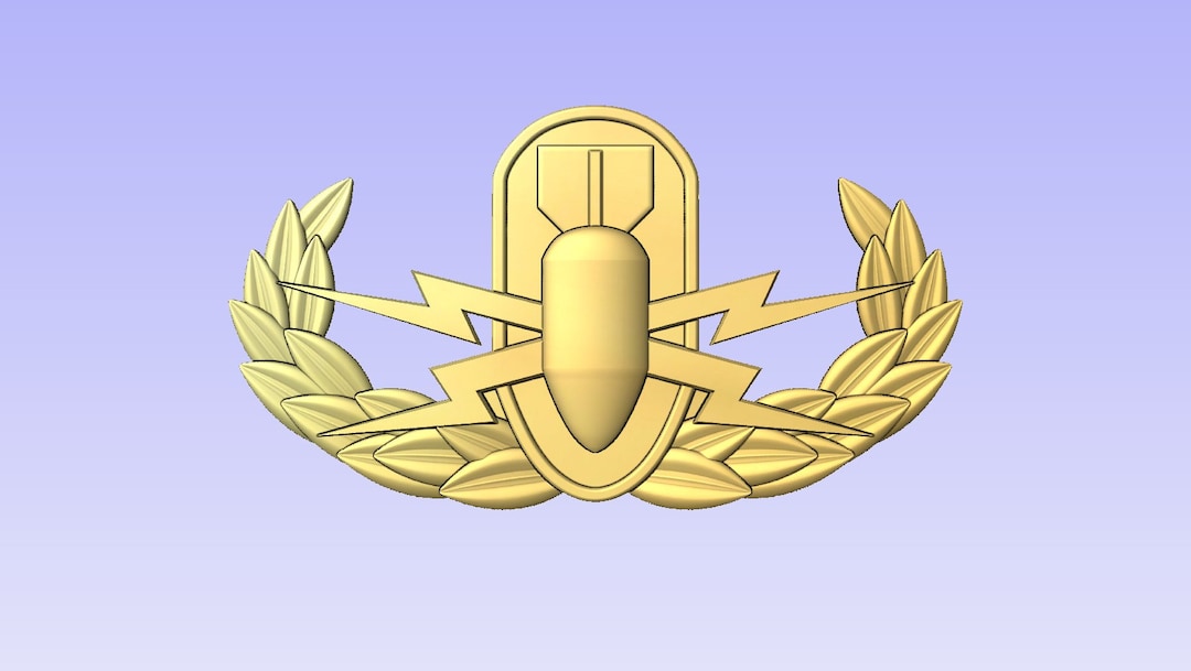 3d File CNC Model - EOD Basic Badge- Digital File Download - Not a Physical Item - Etsy