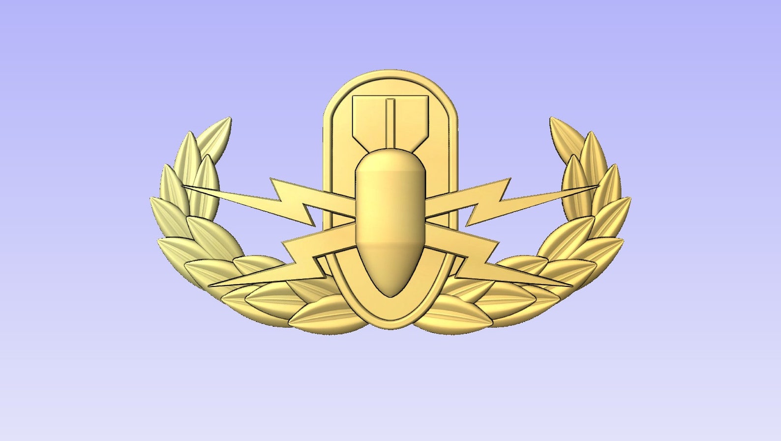 3d File CNC Model - EOD Basic Badge- Digital File Download - Not a ...