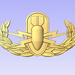 3d File CNC Model - EOD Basic Badge- Digital File Download - Not a Physical Item - Etsy