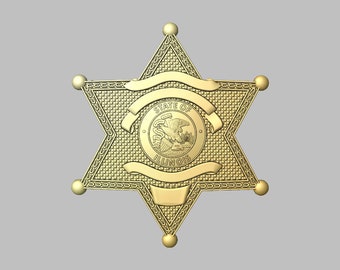 Six Point Star Badge - Etsy