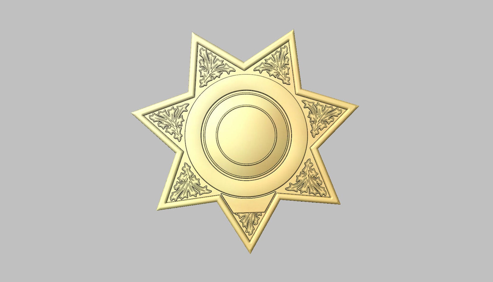 3d File CNC Model - Police - Fire Badge Type 49- Digital File Download ...