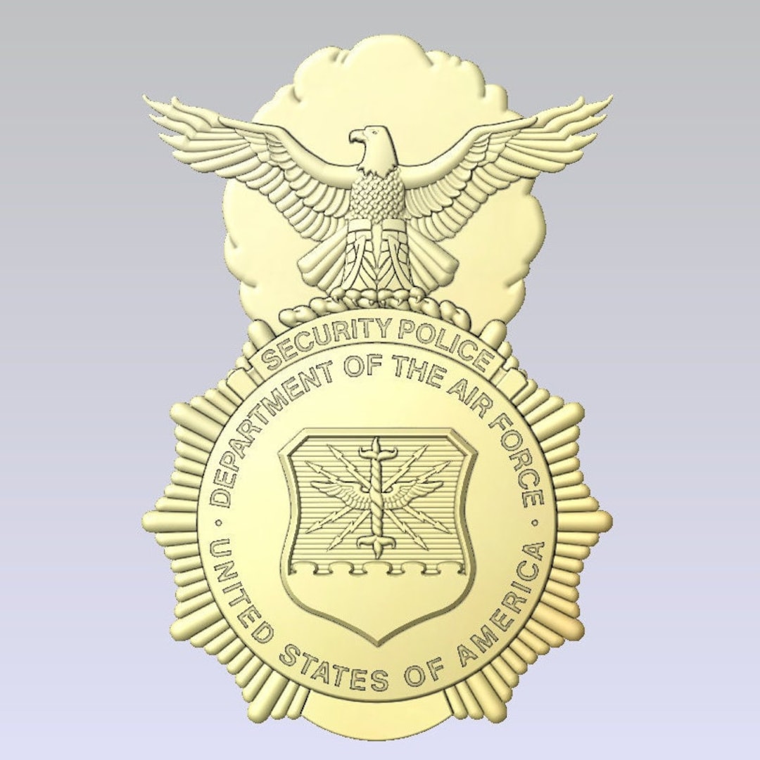 Air Force Security Badge - STL Format - 3d CNC- Digital File Download ...