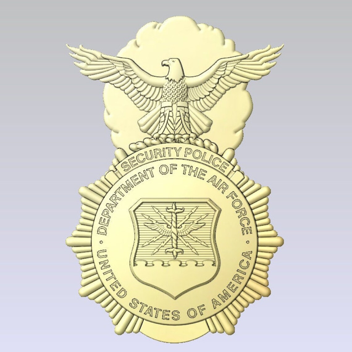 Air Force Security Badge STL Format 3d CNC Digital File - Etsy