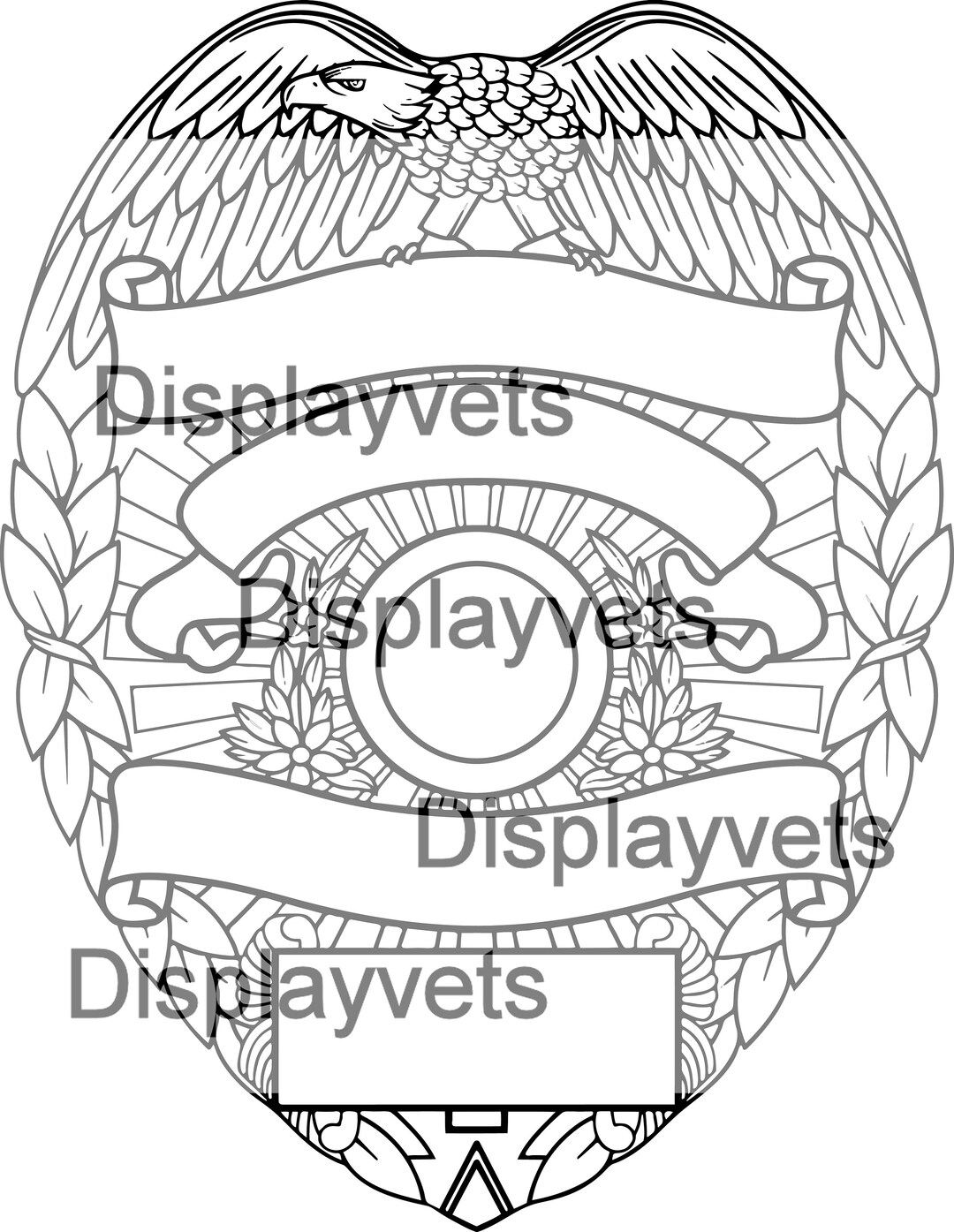 Eagle on Top Badge Vector DXF, AI and SVG File - Digital File - Cricut ...