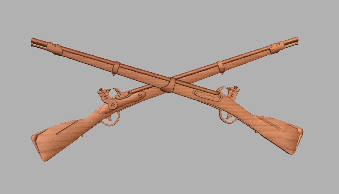 3d File CNC Model - Infantry Branch Insignia- Digital File Download ...