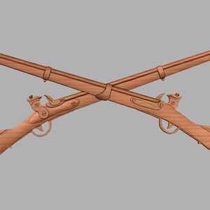 3d File CNC Model - Infantry Branch Insignia- Digital File Download ...