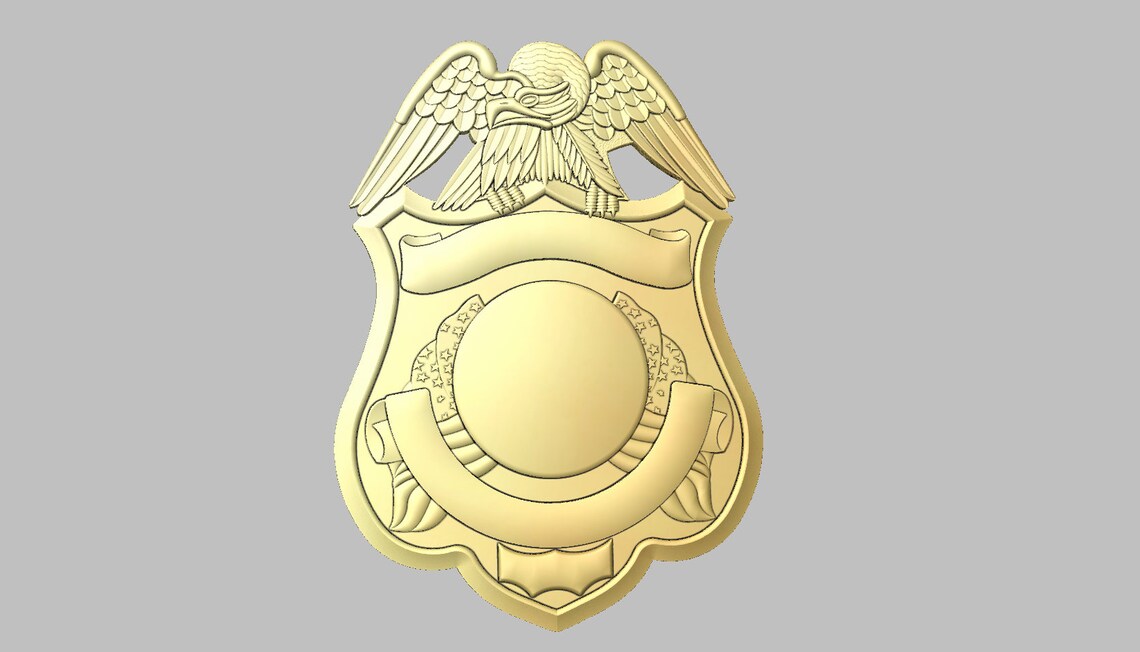 3d File CNC Model - Badge Type 54- Digital File Download - Not a ...