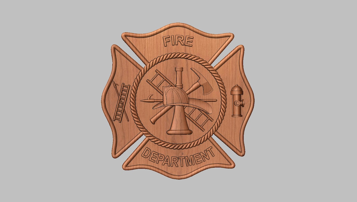 Fire Department Maltese cross 3d file CNC model | Etsy