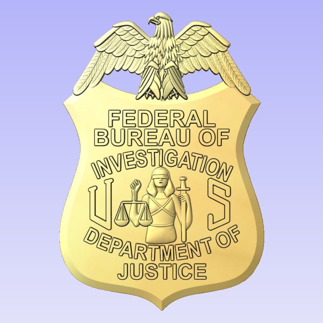 FBI Badge 3d File - STL- Digital File Download - Not a Physical Item - Etsy