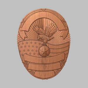 3d File CNC Model - Police - Badge Type 55- Digital File Download - Not ...