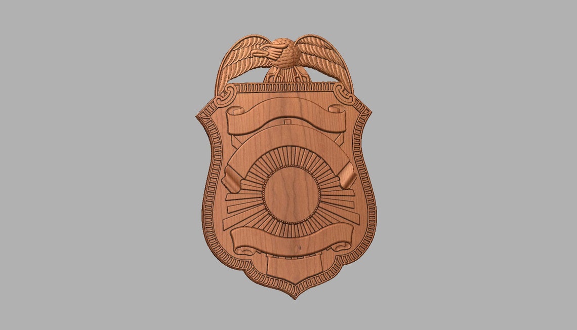 3d File CNC Model Police Fire Badge Type 21 | Etsy