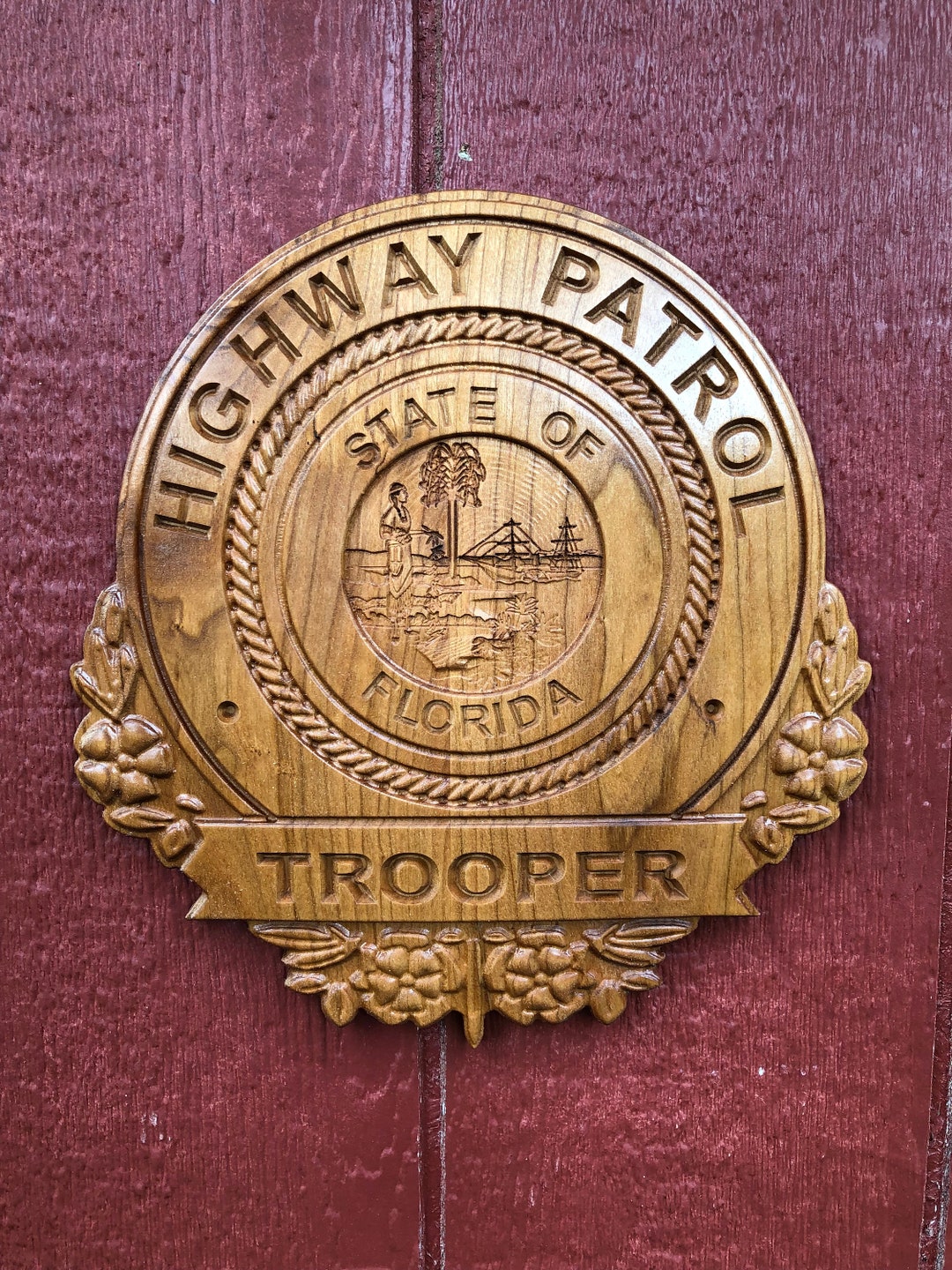 Florida State Trooper Badge Plaque - Etsy