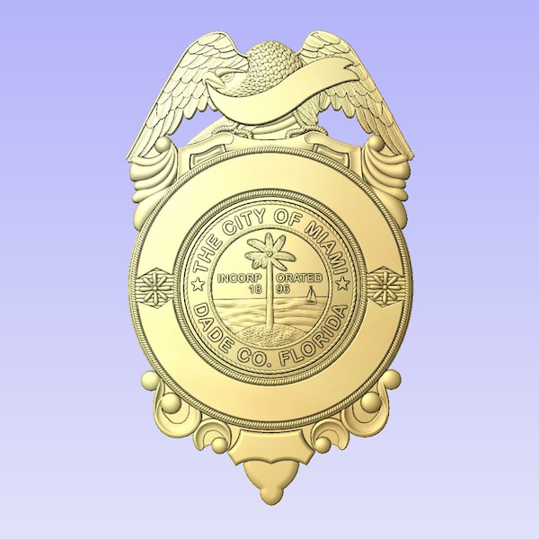 Miami Police Badge - Etsy