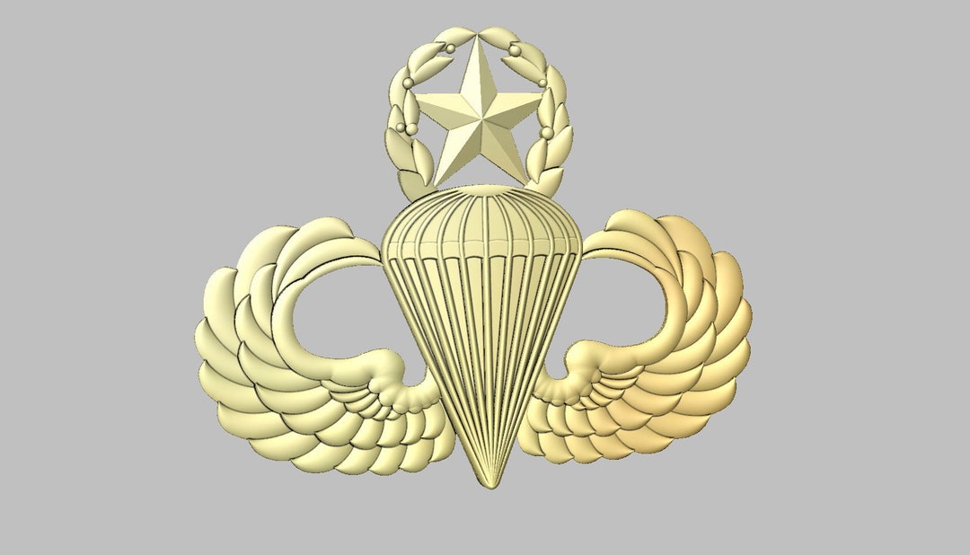 3d File CNC Model -master Airborne Wings- Digital File Download - Not a ...