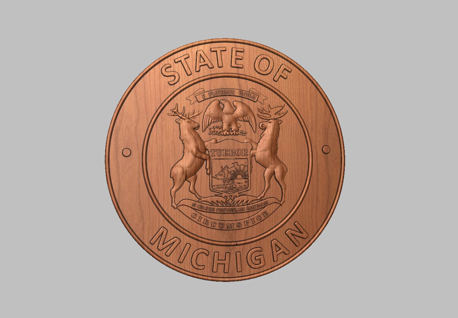Michigan Badge Center Logo STL Format 3d CNC Digital - Etsy